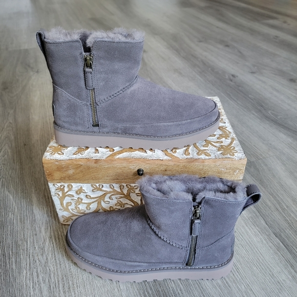 UGG | Shoes | Ugg Classic Zip Mini Suede Boot | Poshmark